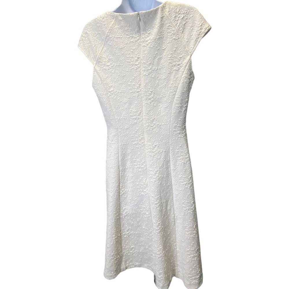 J. Mclaughlin Jacquard Textured Fit And Flare Cap Sle… - Gem